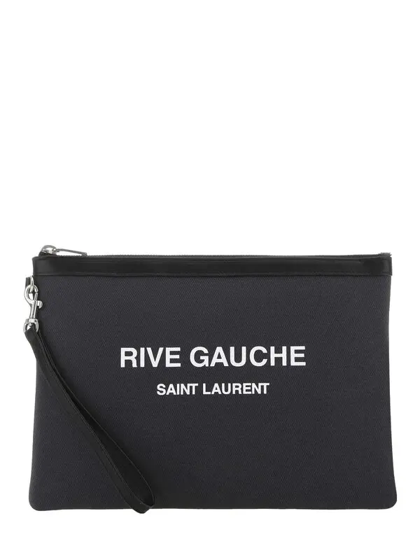 Saint Laurent Rive Gauche Clutch - Gray