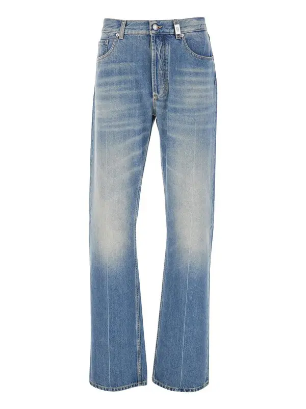 Alexander McQueen High-waisted Straight Leg Jeans - Multicolor