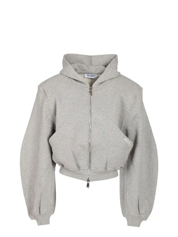 Attico V-neck Sweatshirt With Ruffled Sleeves - Multicolor