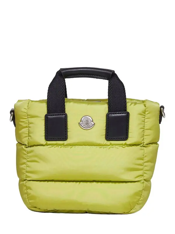 Moncler Quilted Nylon Micro Tote Bag With Logo Patch - Multicolor