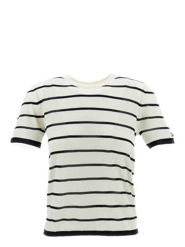 Max Mara Striped Cashmere Knit Top - Multicolor