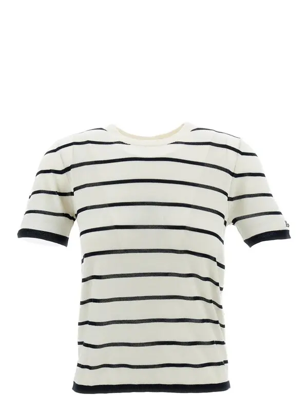 Max Mara Striped Cashmere Knit Top - Multicolor