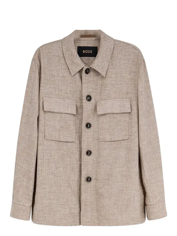 BOSS Corvin Virgin Wool, Silk, And Linen Jacket - Multicolor