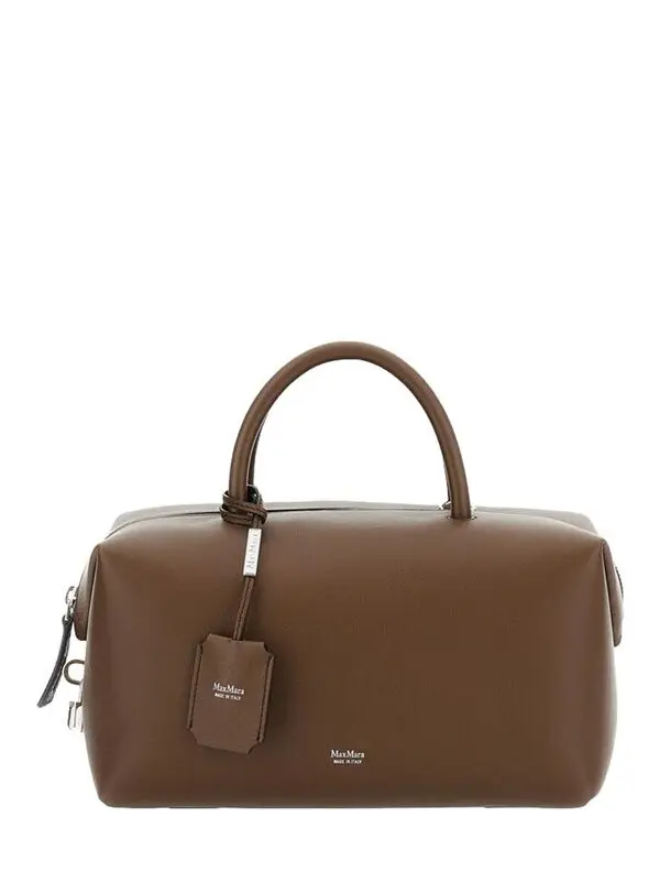 Max Mara Calf Leather Holdall Cargo Bag - Multicolor