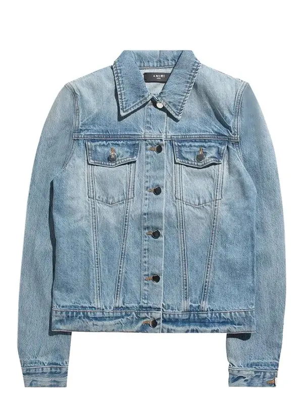 Amiri Denim Jacket With Classic Collar - Blue