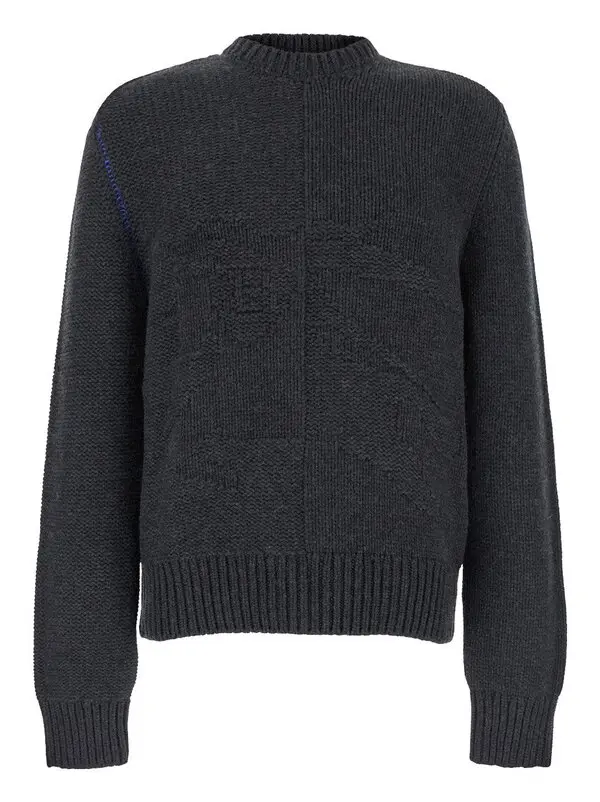 Burberry Cashmere Sweater With Equestrian Knight Jacquard Motif - Multicolor
