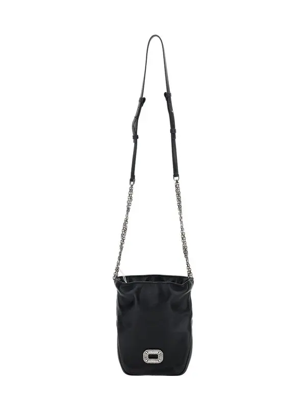 ROGER VIVIER Black Shoulder Bag With Chain Strap - Multicolor