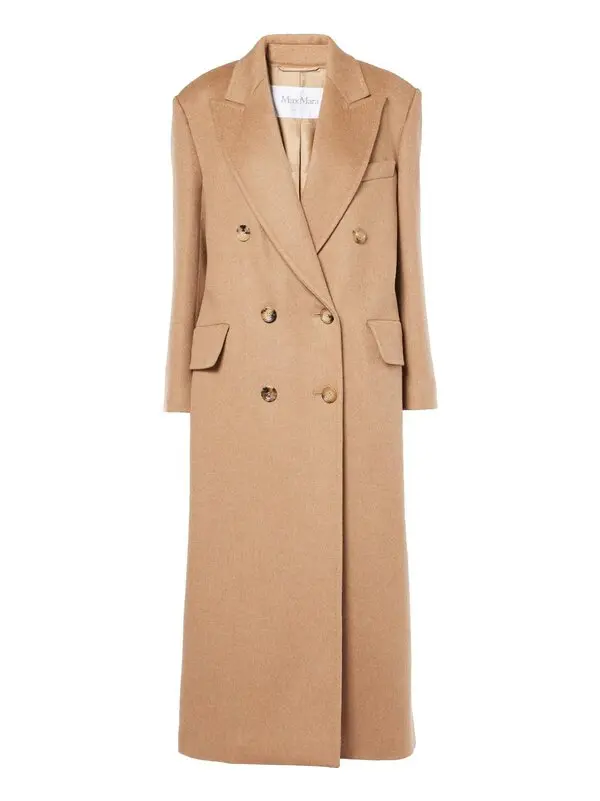 Max Mara Wool Double-breasted Coat - Brown