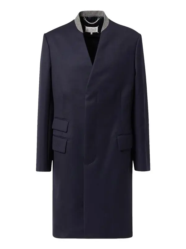 MAISON MARGIELA Wool Cavalry Coat - Blue
