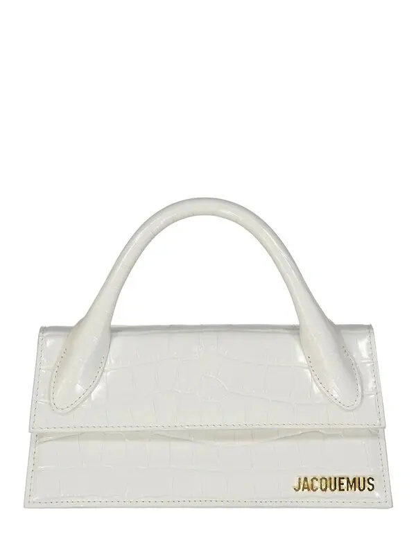 Jacquemus Le Chiquito Long Croc Leather Bag - White