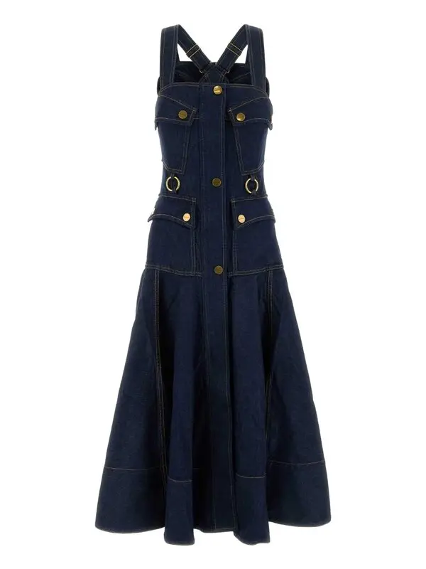 Zimmermann Denim Luna Dress - Blue