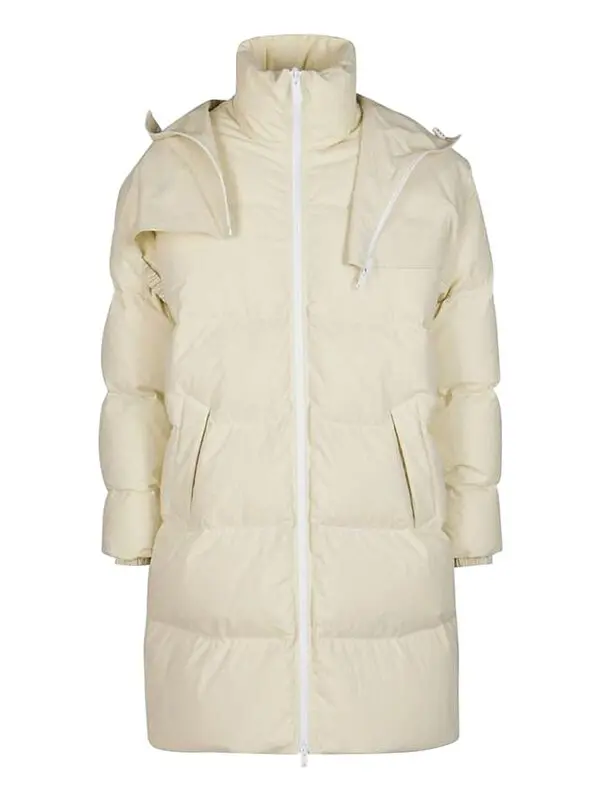 Bottega Veneta Padded Coat With Hood - Cream