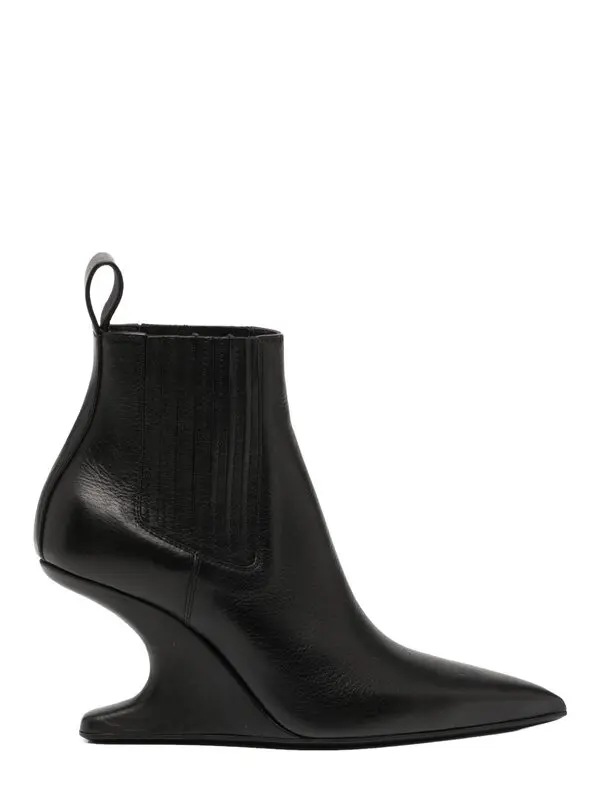 Rick Owens Leather Ankle Boots - Multicolor