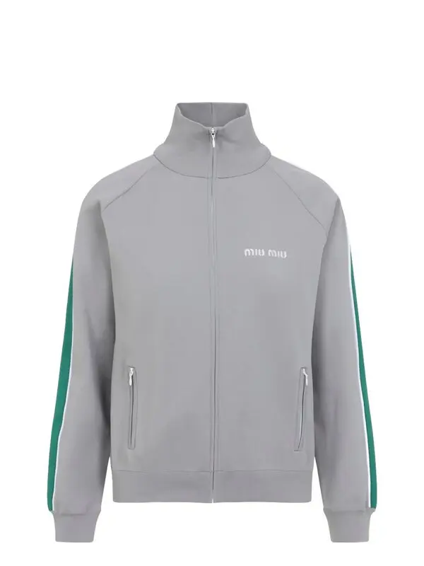 Miu Miu Logo Nylon Cardigan - Multicolor