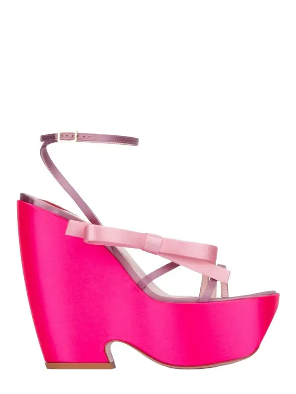 ROGER VIVIER Platform Sandals With Bow Detailing - Multicolor