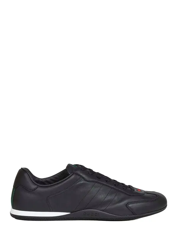 Gucci Black Leather Low Top Sneakers - Multicolor