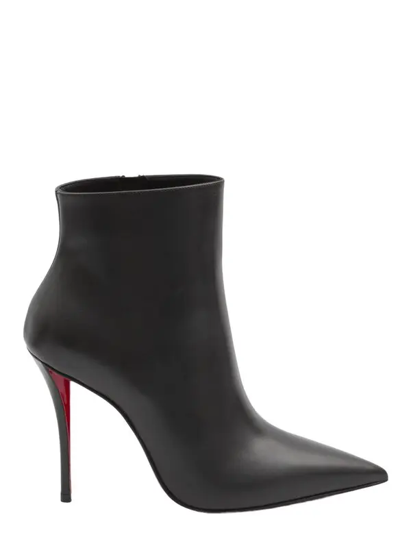 CHRISTIAN LOUBOUTIN Miss Z Leopard Print Leather Stiletto Boots - Multicolor