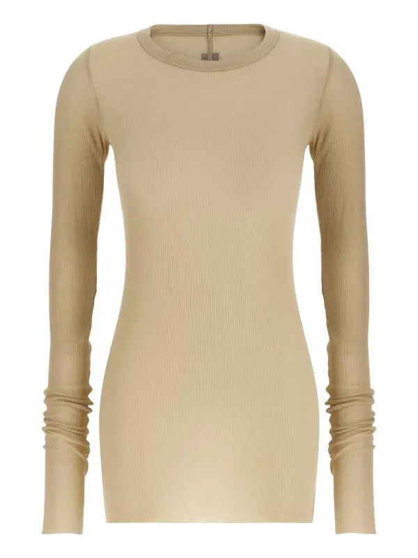 Rick Owens Long Sleeve Ribbed Crewneck T-shirt - Multicolor