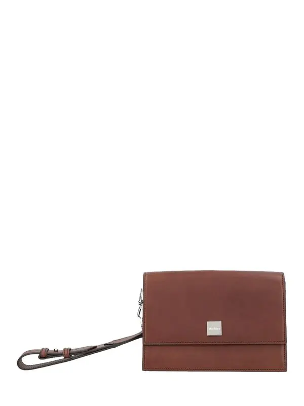 Max Mara Leather Clutch Bag - Brown