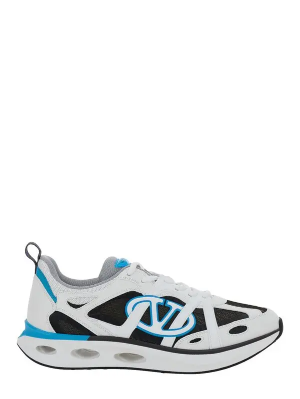 Valentino Garavani Easyjog Leather And Mesh Sneakers - Multicolor