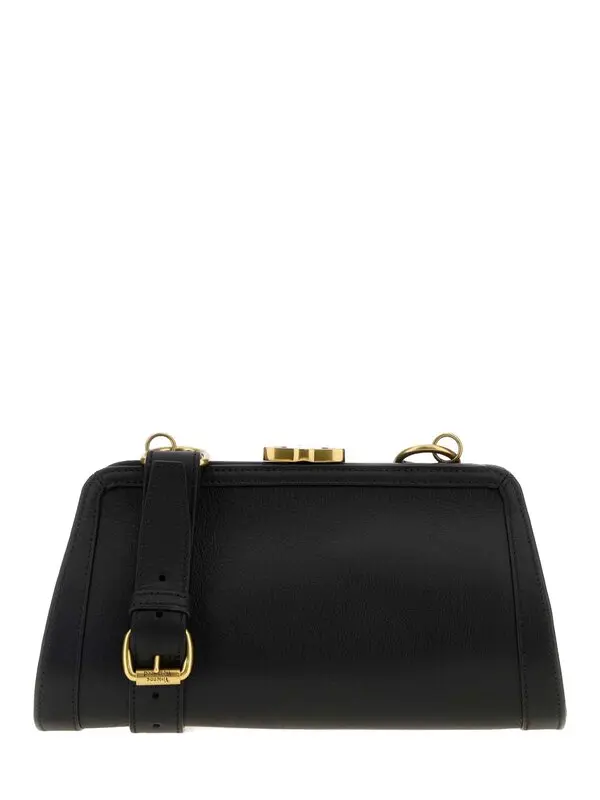 VIVIENNE WESTWOOD Leather Ascot Crossbody Bag - Black