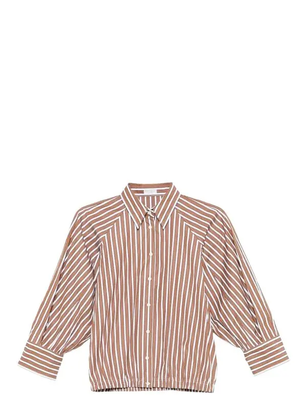 Brunello Cucinelli Cotton Striped Shirt - Multicolor