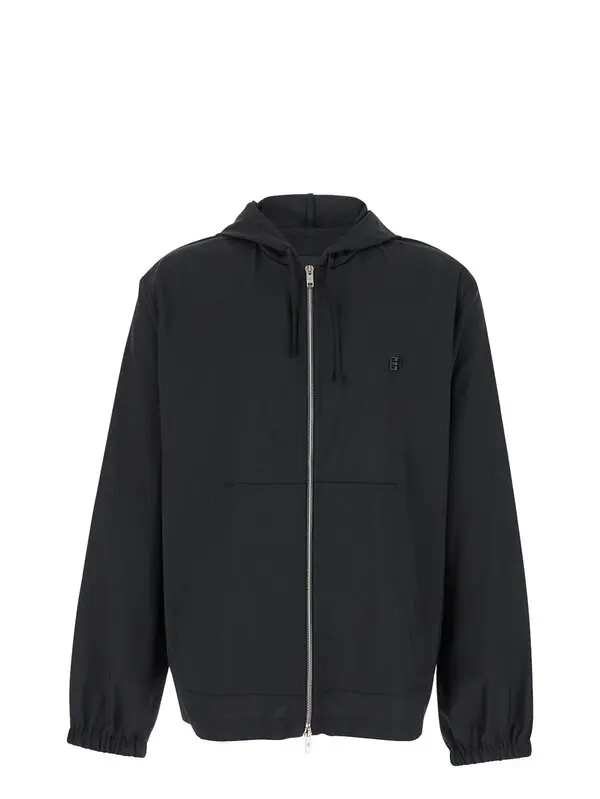 Givenchy Wool Zip-up Hoodie With Logo Detail - Multicolor