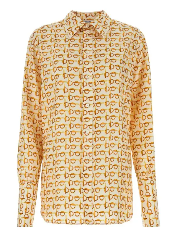 Burberry Printed Silk Shirt - Multicolor