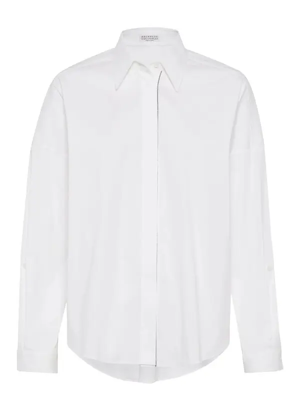 Brunello Cucinelli Cotton Blend Shirt - White