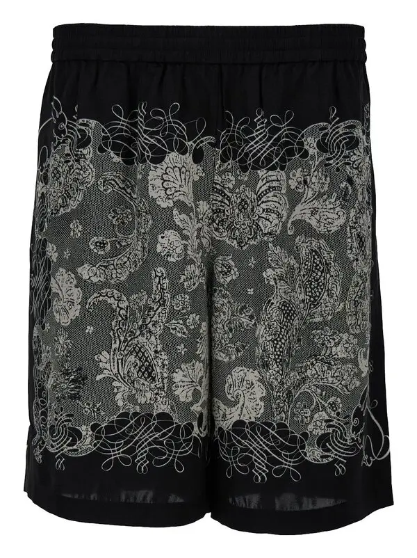 Acne Studios Graphic Print Viscose Sport Shorts - Multicolor