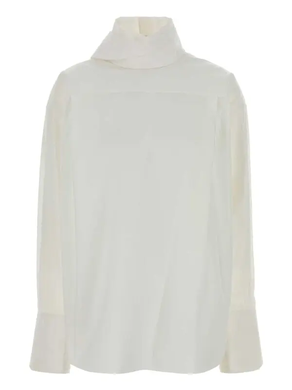 Carven Poplin Orchid Blouse - White