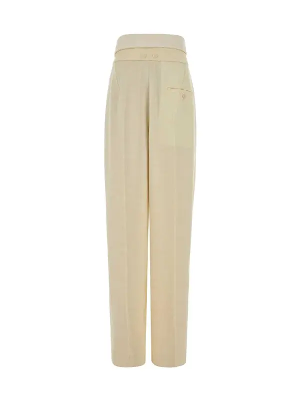 Carven Gabardine Orchid Pants - Yellow