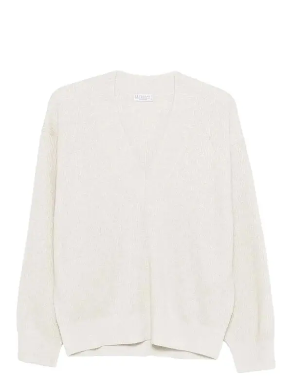 Brunello Cucinelli Sparkling Cashmere V-neck Sweater - Multicolor