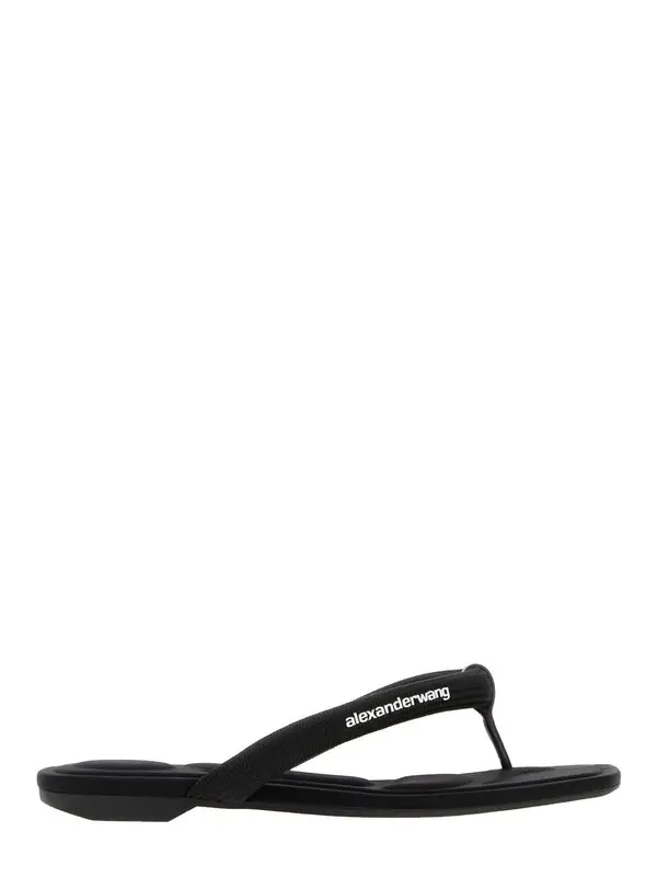 Alexander Wang Fabric Jenna Thong Slippers - Black