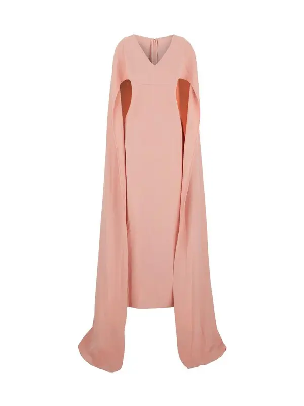 Solace London Morgan Pink Long Dress - Multicolor