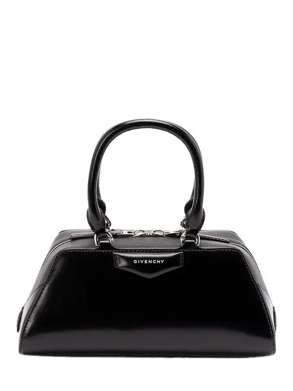 Givenchy Calf Leather Trapezoidal Tote Bag - Black