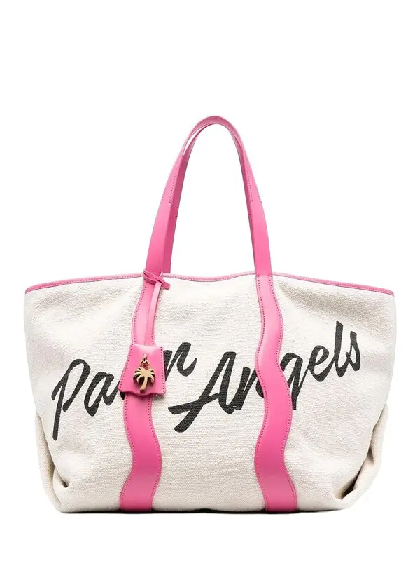 Palm Angels Logo Tote Bag - White