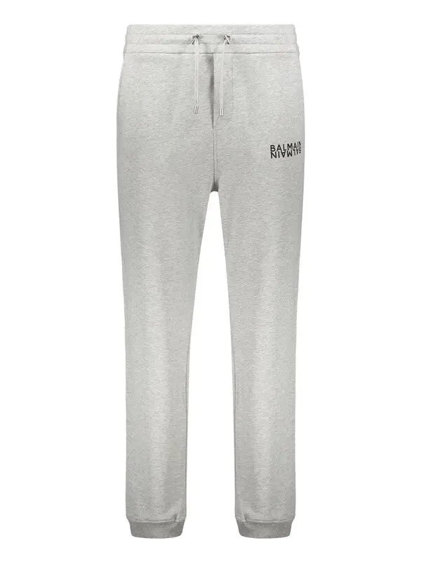 Balmain Logo Jogging Pants - Gray