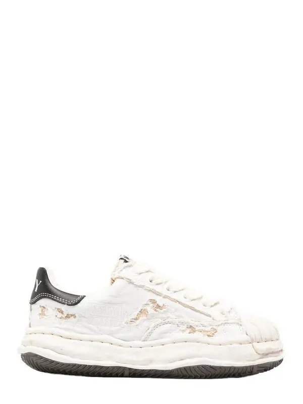 Mihara Yasuhiro Distressed Effect Lace-up Sneakers - White