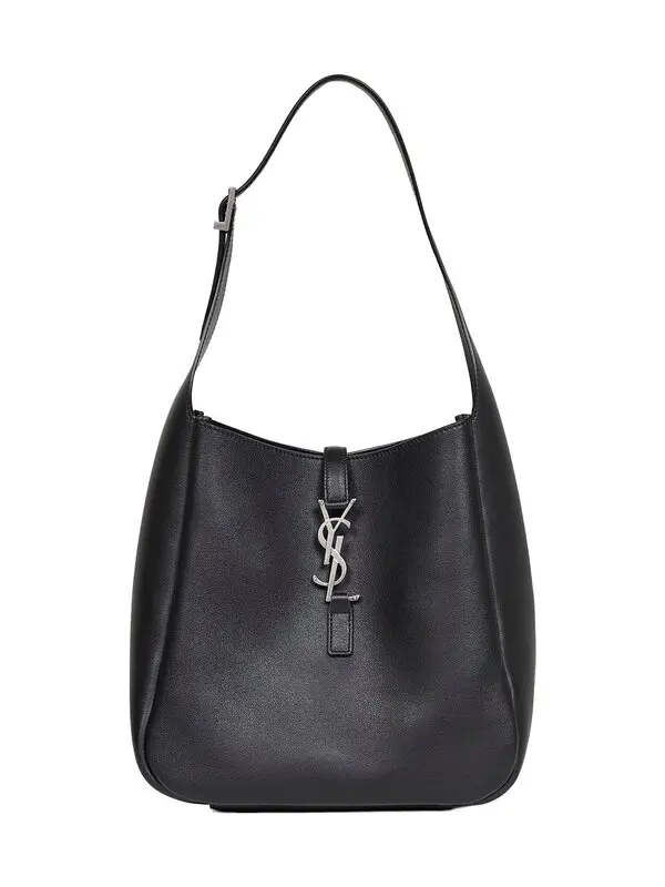 Saint Laurent Le 5 À 7 Small Shoulder Bag In Black Leather - Multicolor