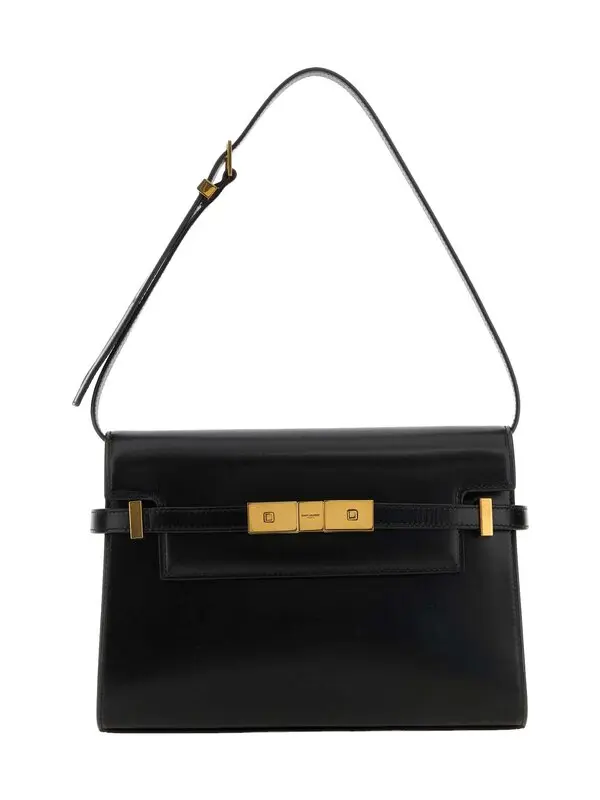 Saint Laurent Leather Manhattan Clutch - Black