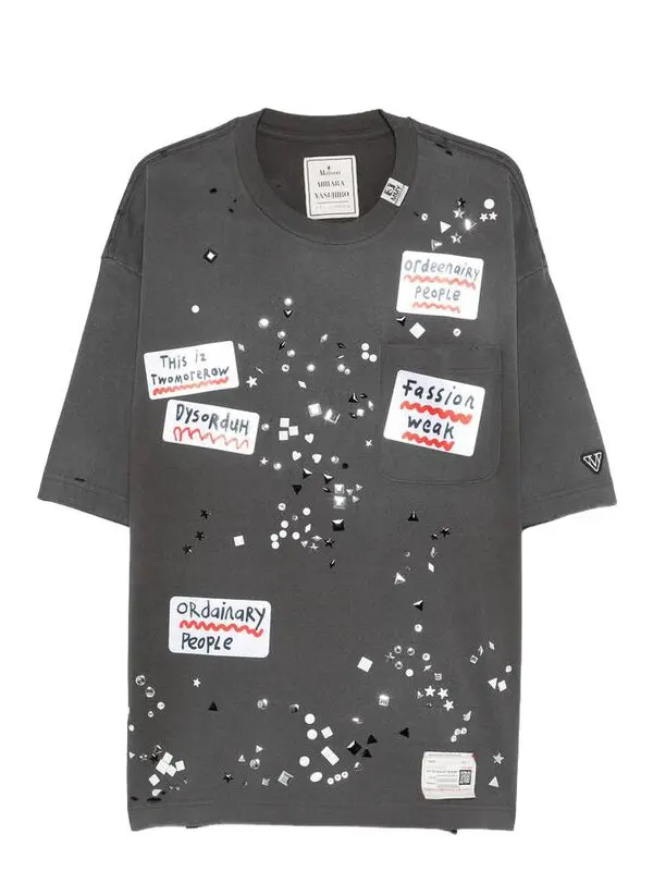 Mihara Yasuhiro Grey T-shirts & Vests T-shirts - Gray