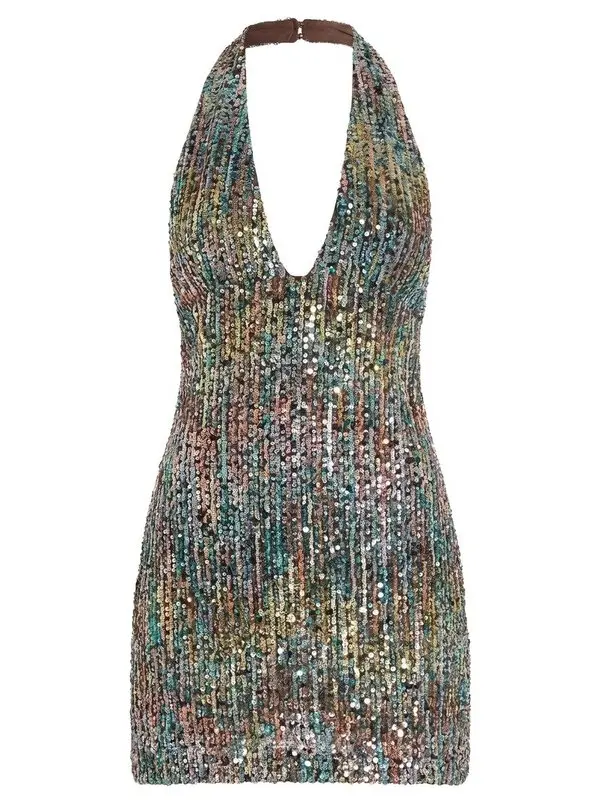 Missoni Sleeveless V-neck Sequin Dress - Multicolor