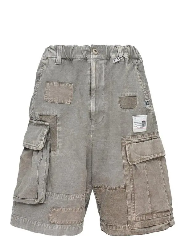 Mihara Yasuhiro Patchwork Cargo Shorts - Gray