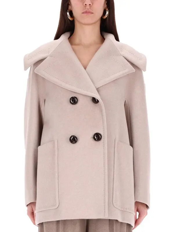 Max Mara Double-breasted Coat Mario - Cream