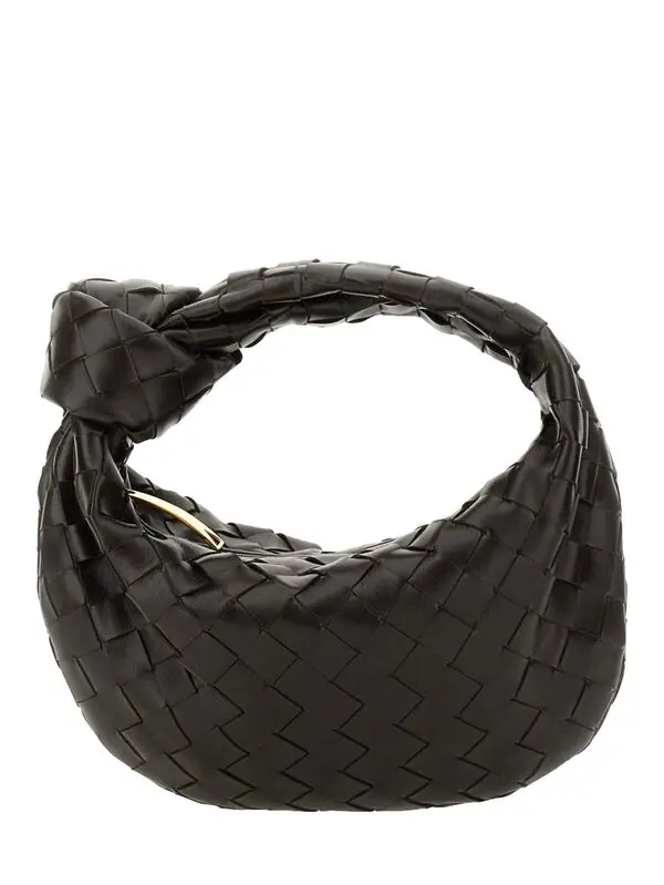 Bottega Veneta Mini Jodie Bag Woven Lamb Skin - Brown