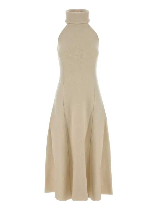 Magda Butrym Ivory Wool Blend Dress - White
