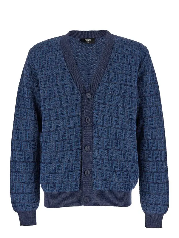 Fendi Ff Crochet Cardigan - Multicolor