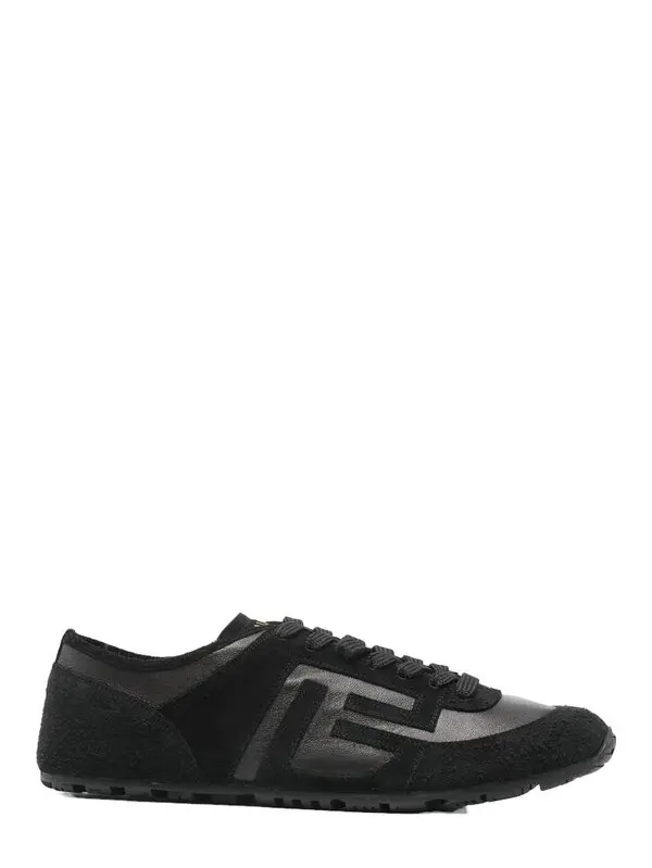 Balmain Low-top Sneakers With Paneled Design - Black
