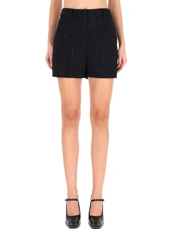 Max Mara Tailored Virgin Wool Shorts - Black